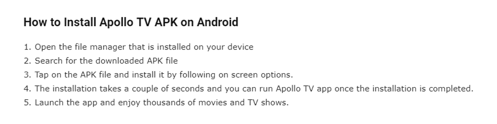 Apollo TV for Android - Download